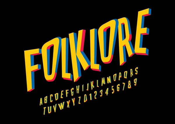 Stylized Font Alphabet Word Shaky Vector Illustration — Stock Vector ...