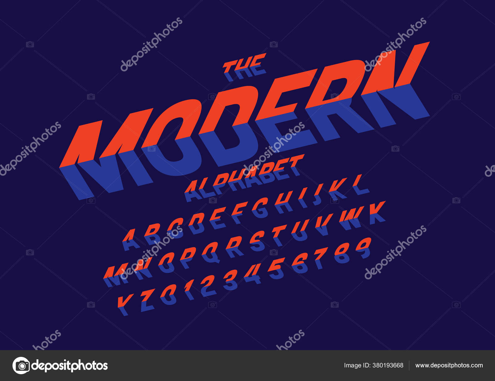 Vector Stylized Modern Font Alphabet Stock Vector Image by ...