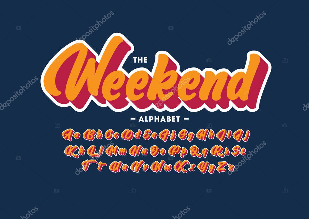 Vector de tipograf a moderna estilizada y alfabeto 2024