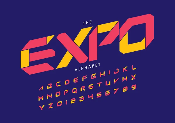 Pop Design Font Alphabet Template Colorful Vector Illustration Stylized ...