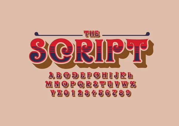 Pop Design Font Alphabet Template Colorful Vector Illustration Stylized ...