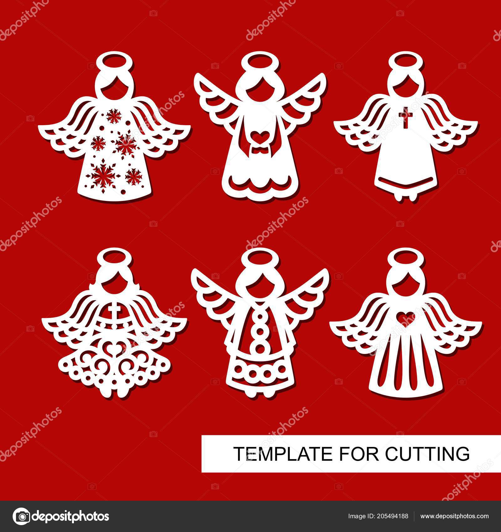 Christmas Tree Angel Cut Out