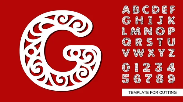 Letter Full English Alphabet Digits Lace Letters Numbers Template Laser ...