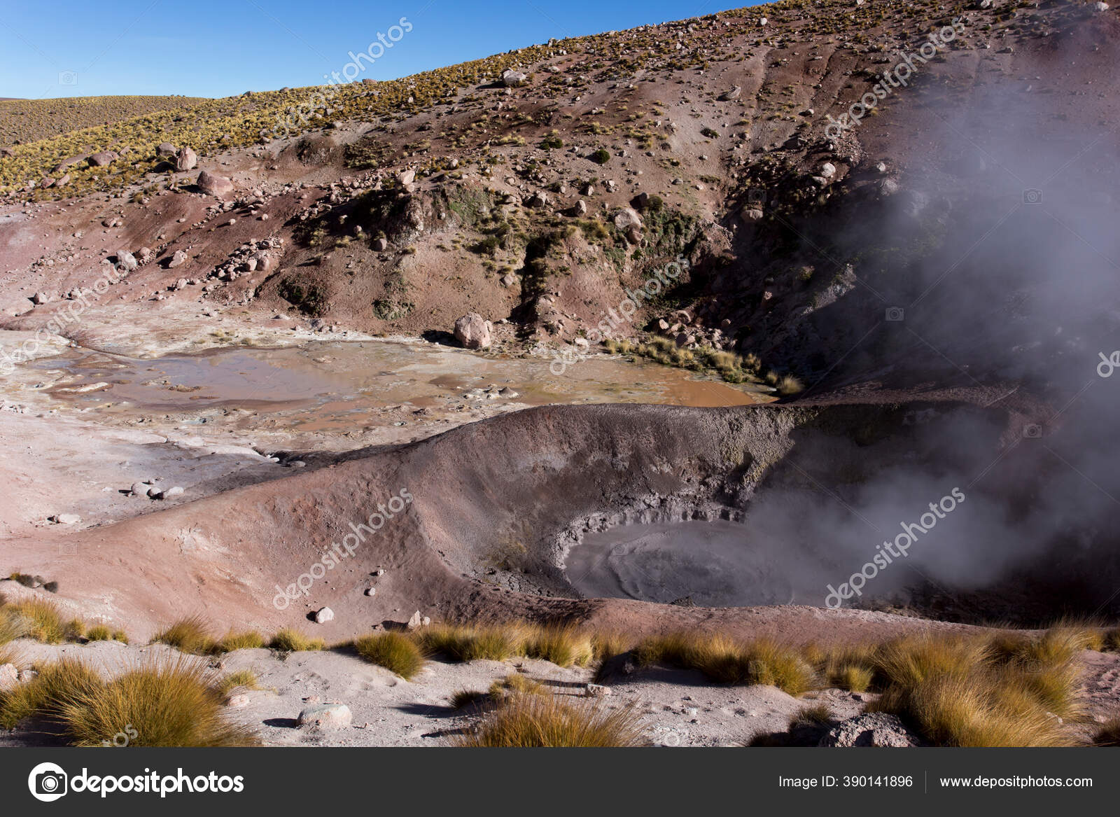 Geyser Area High Mountain Bolivia — Stock Photo © mauriziobiso_1 #390141896