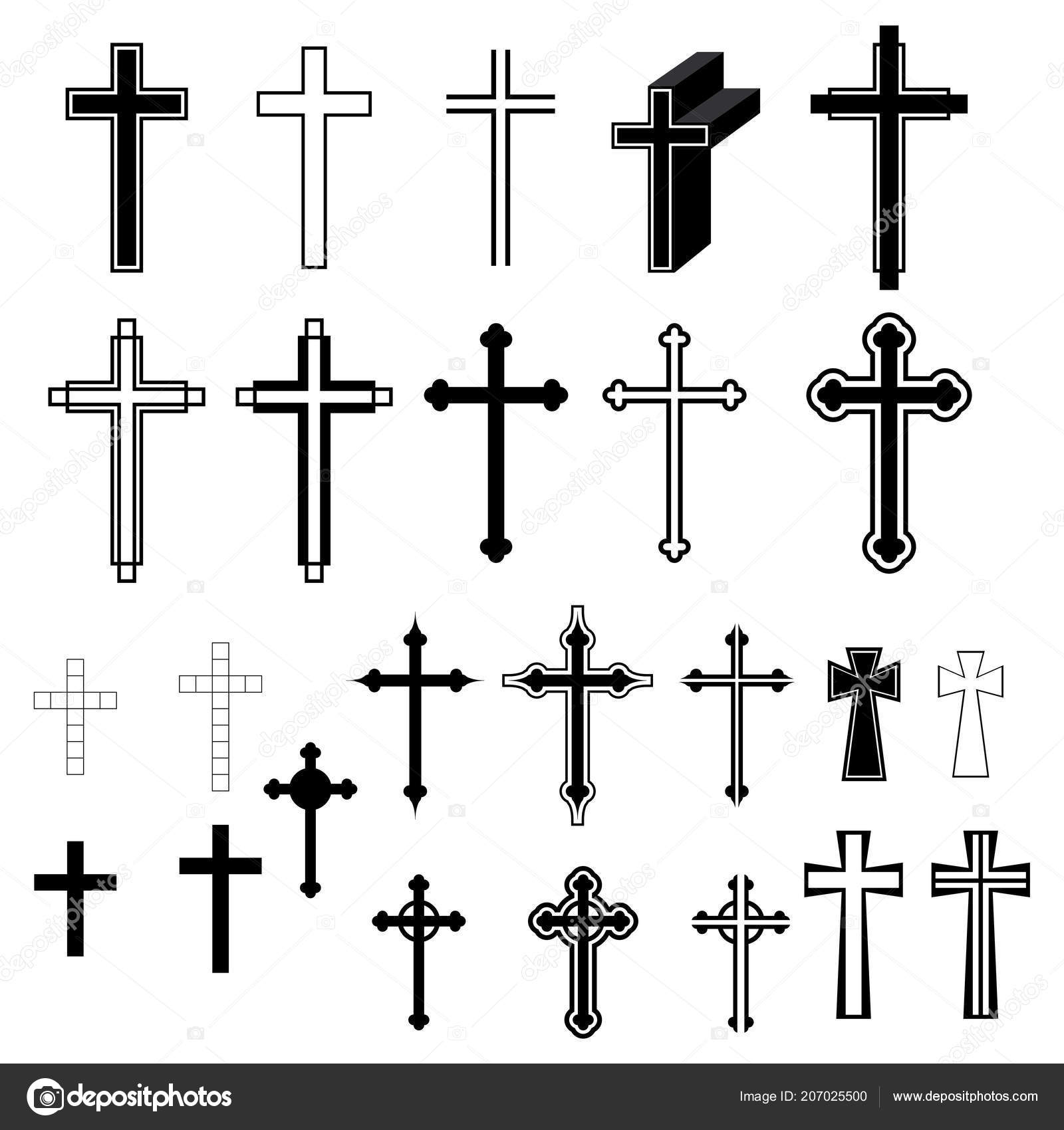 Christliches Kreuz Symbol Lateinisches Kreuz Symbol Auf Hintergrund ...