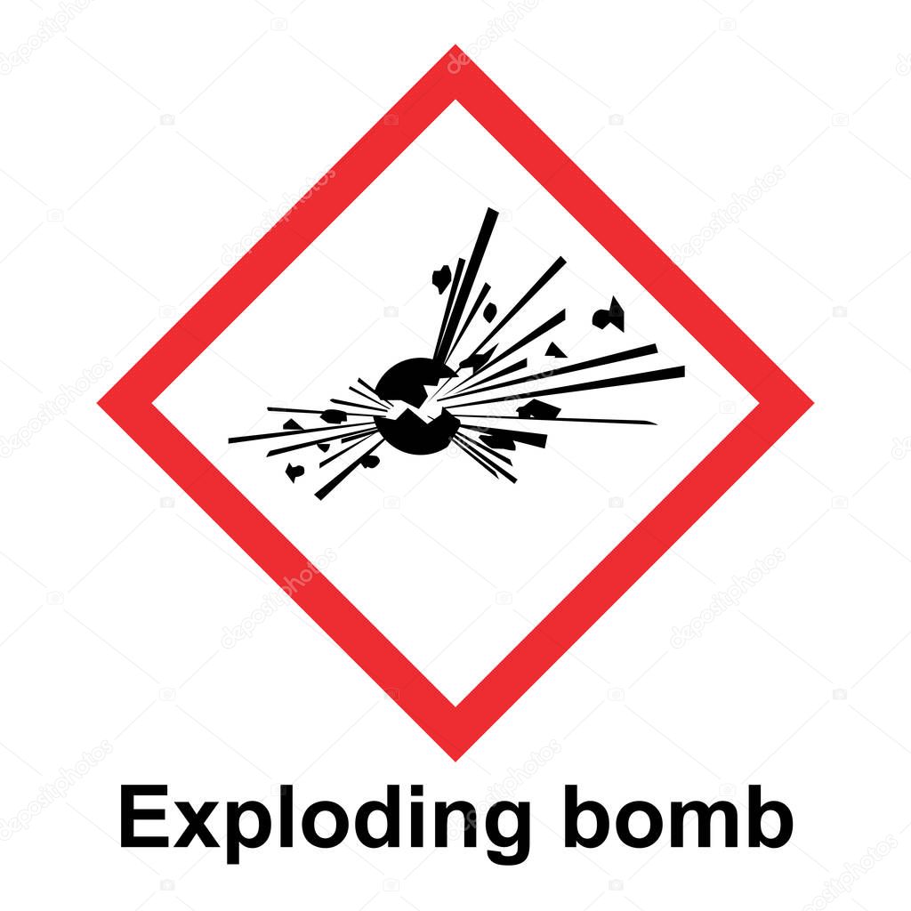 The Globally Harmonized System of Classification and Labeling of Chemicals vector on white ...