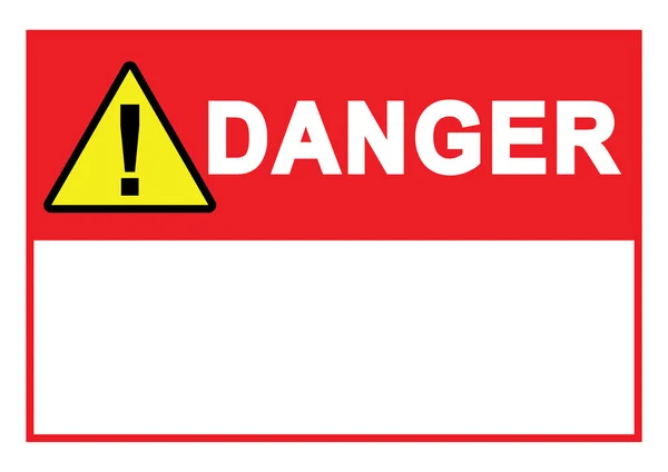 Blank Red Warning Sign