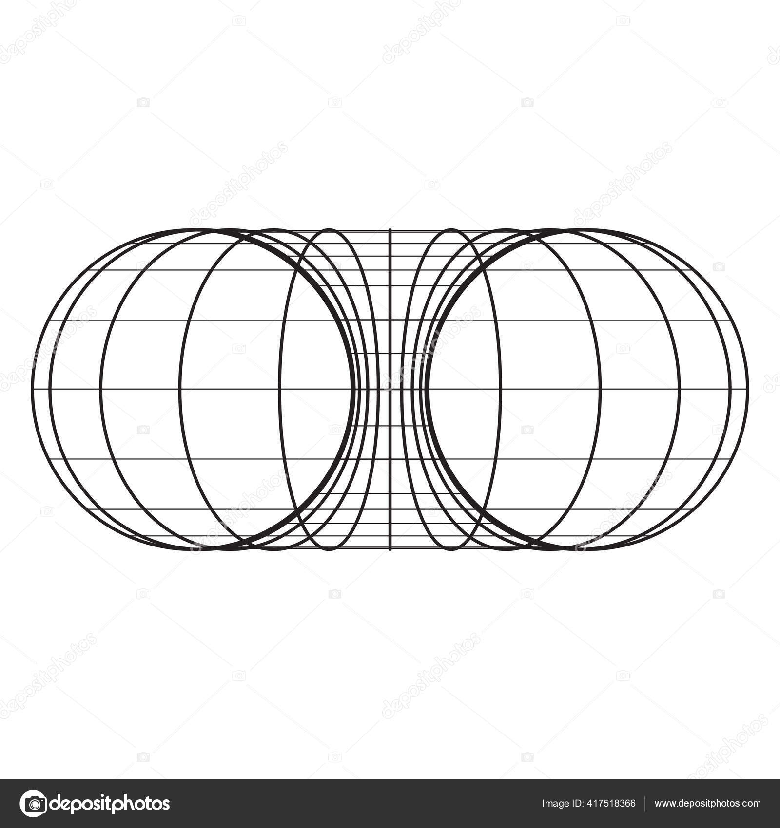 Torus Topology Circle Geometry Mathematics White Background Stock ...
