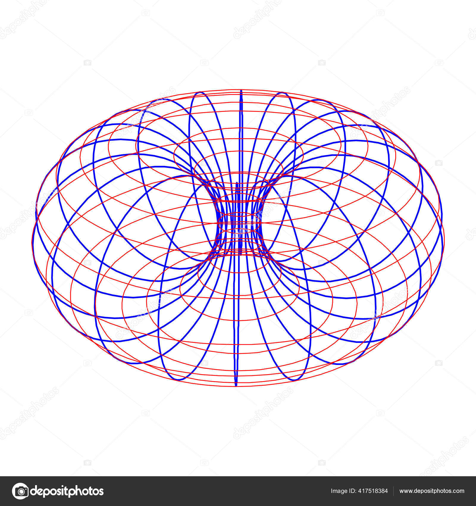 Torus Topology Circle Geometry Mathematics White Background Stock ...