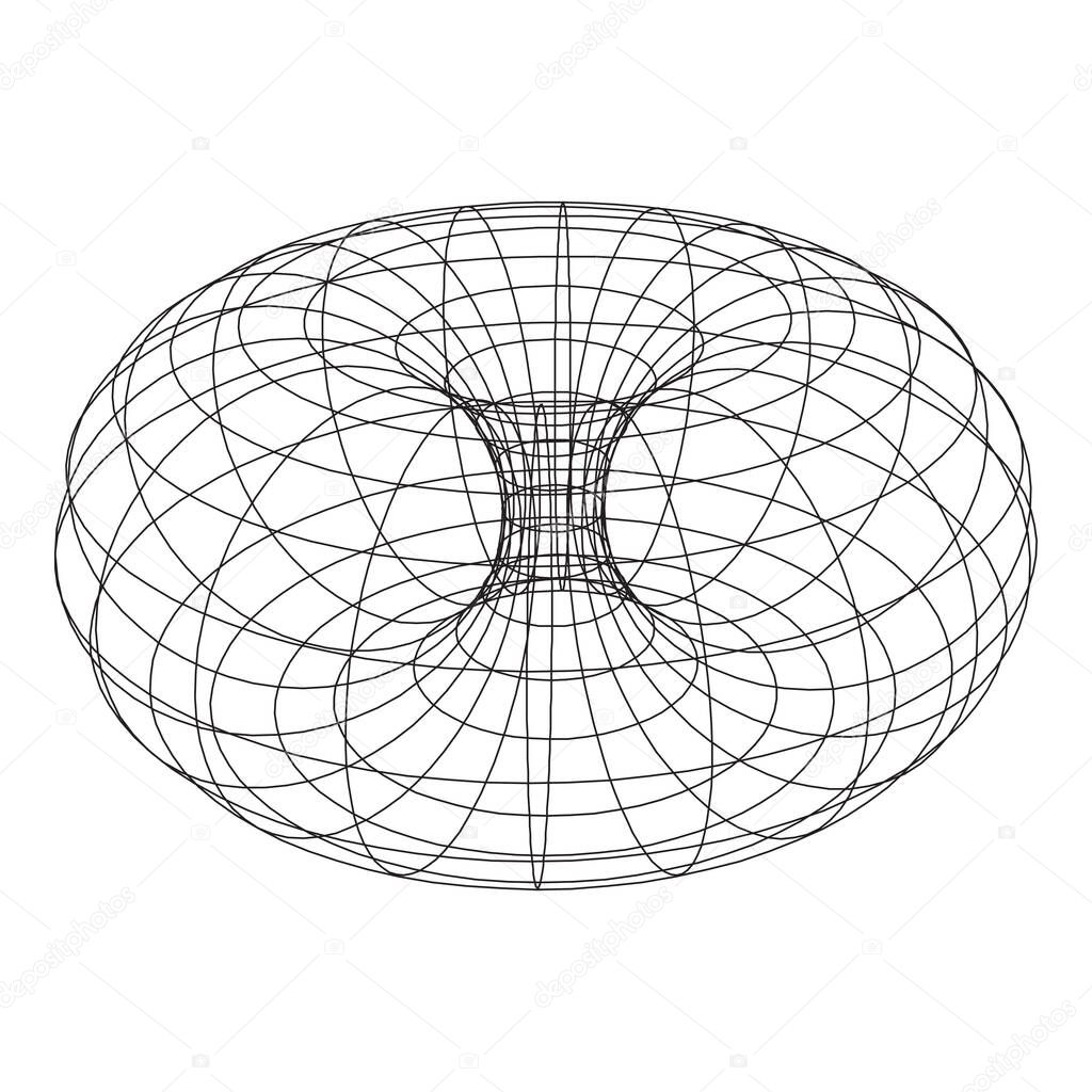 Topología del toro Geometría del círculo Matemáticas sobre fondo blanco ...
