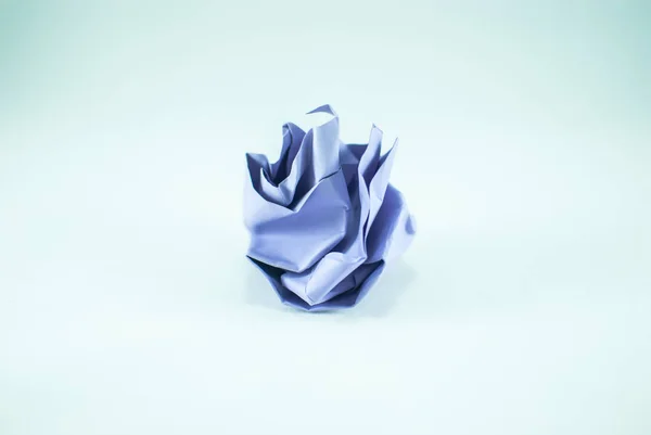 Top View Crumpled Paper Balls Copy Space Yellow Background Think ...