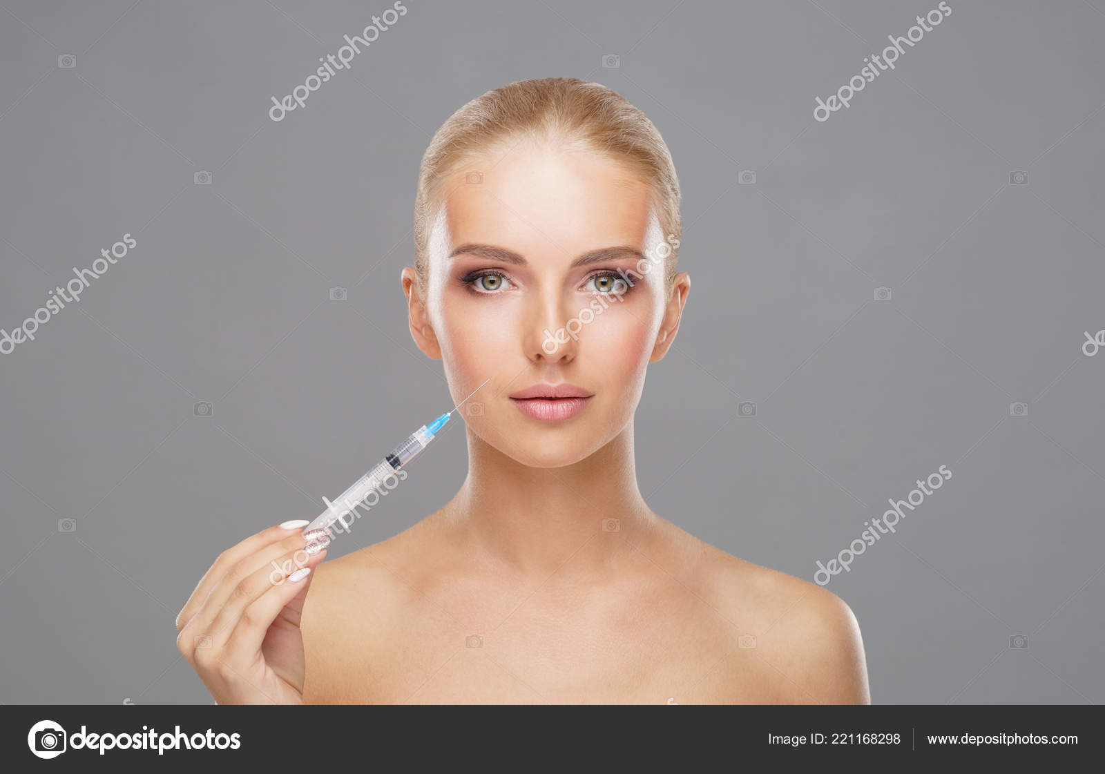 Beauty Injection Face Young Woman Plastic Surgery Skin Lifting ...
