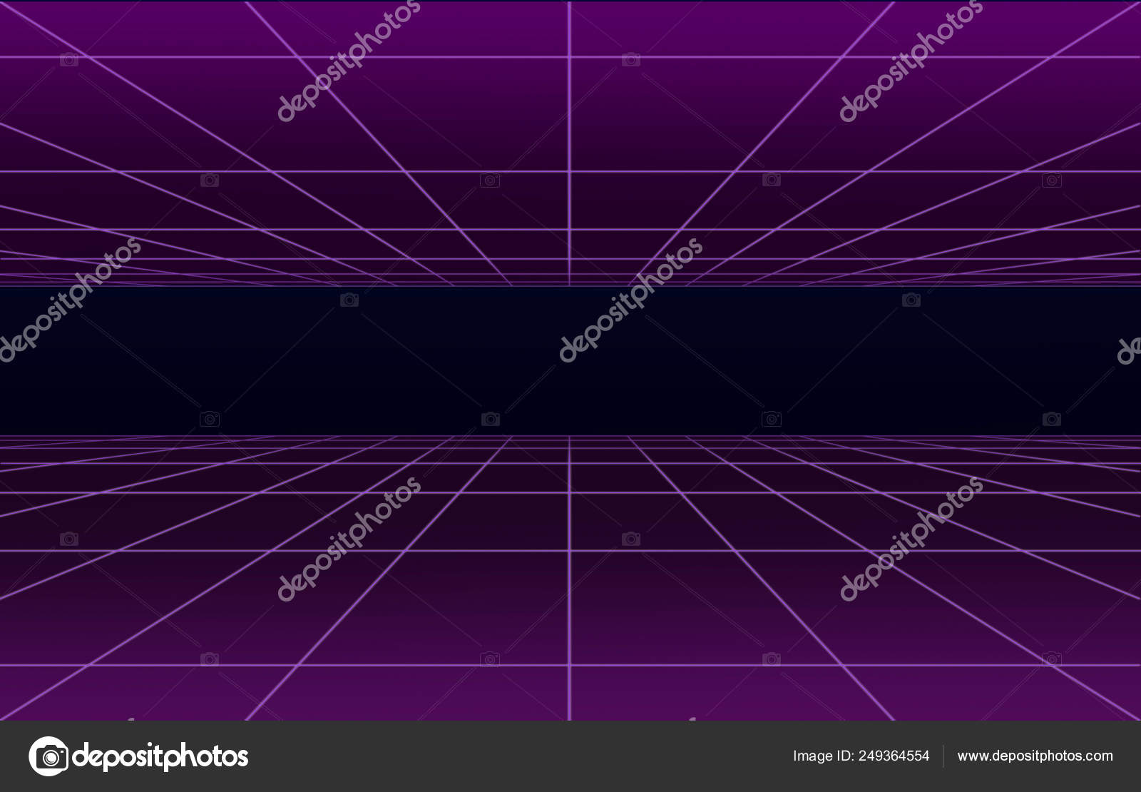 Glowing Neon Light Background Template Retro Video Games Futuristic ...