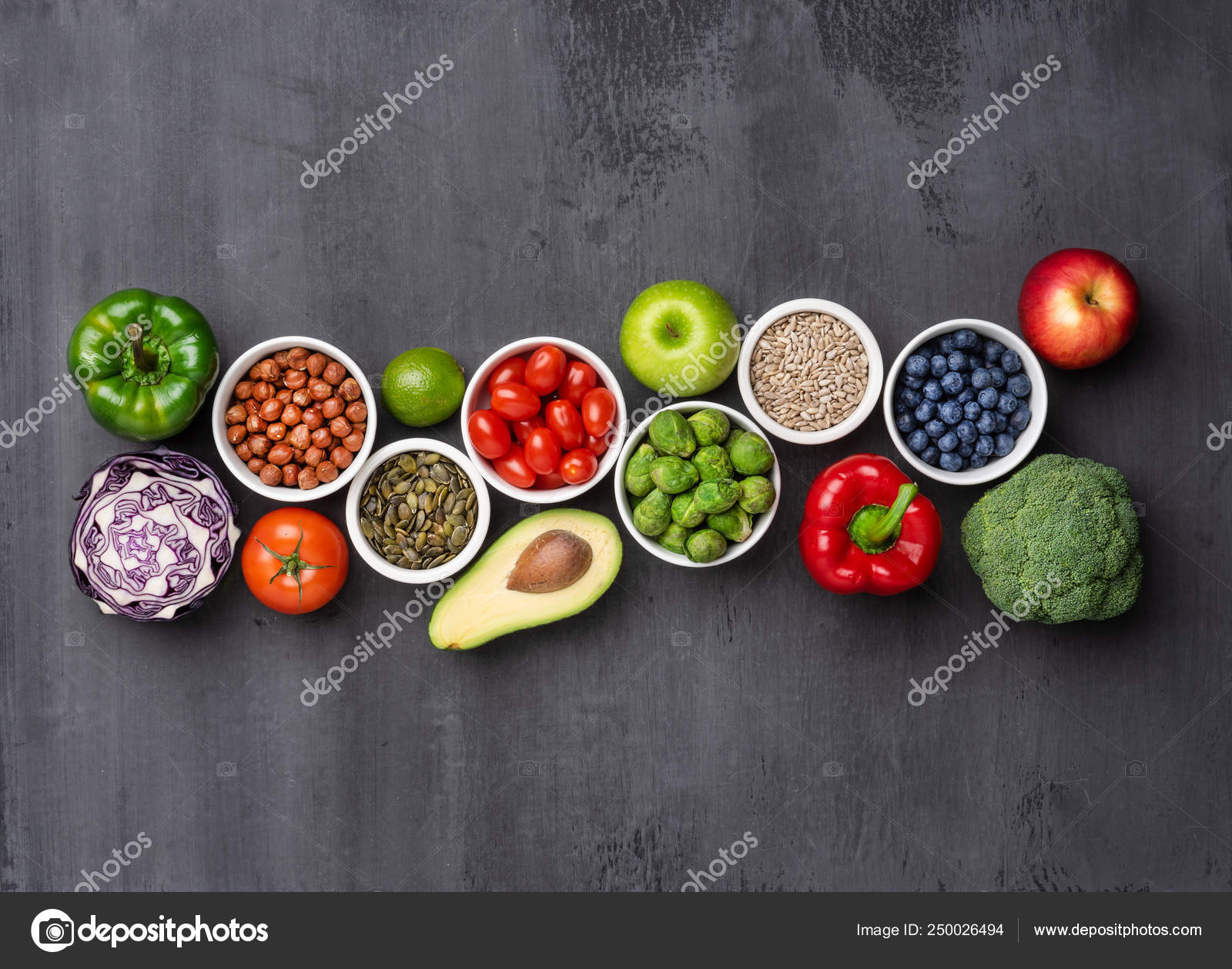 Healthy Eating Ingredients Fresh Vegetables Fruits Superfood Nutrition ...