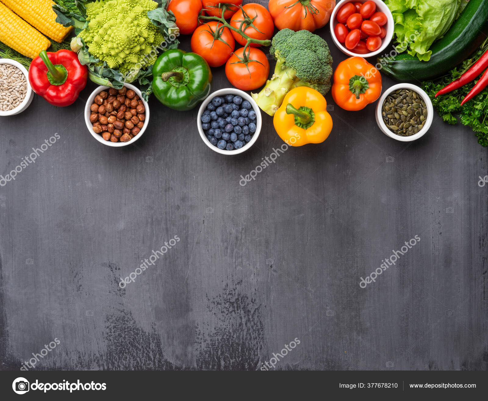 Healthy Eating Ingredients Fresh Vegetables Fruits Superfood Nutrition ...