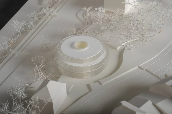 Site surrounding model for architectural presentation of a bridg ...