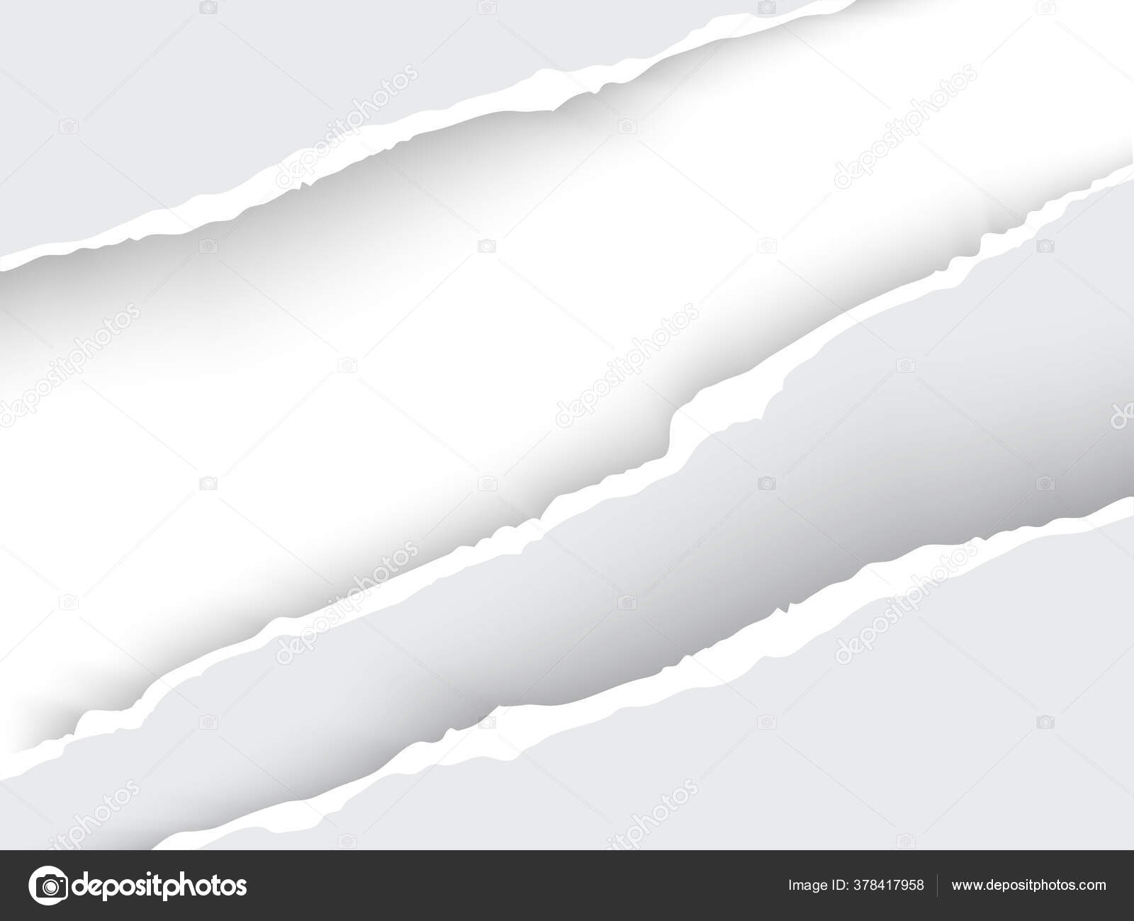 Papel roto con bordes rasgados ilustración vectorial realista Vector de ...