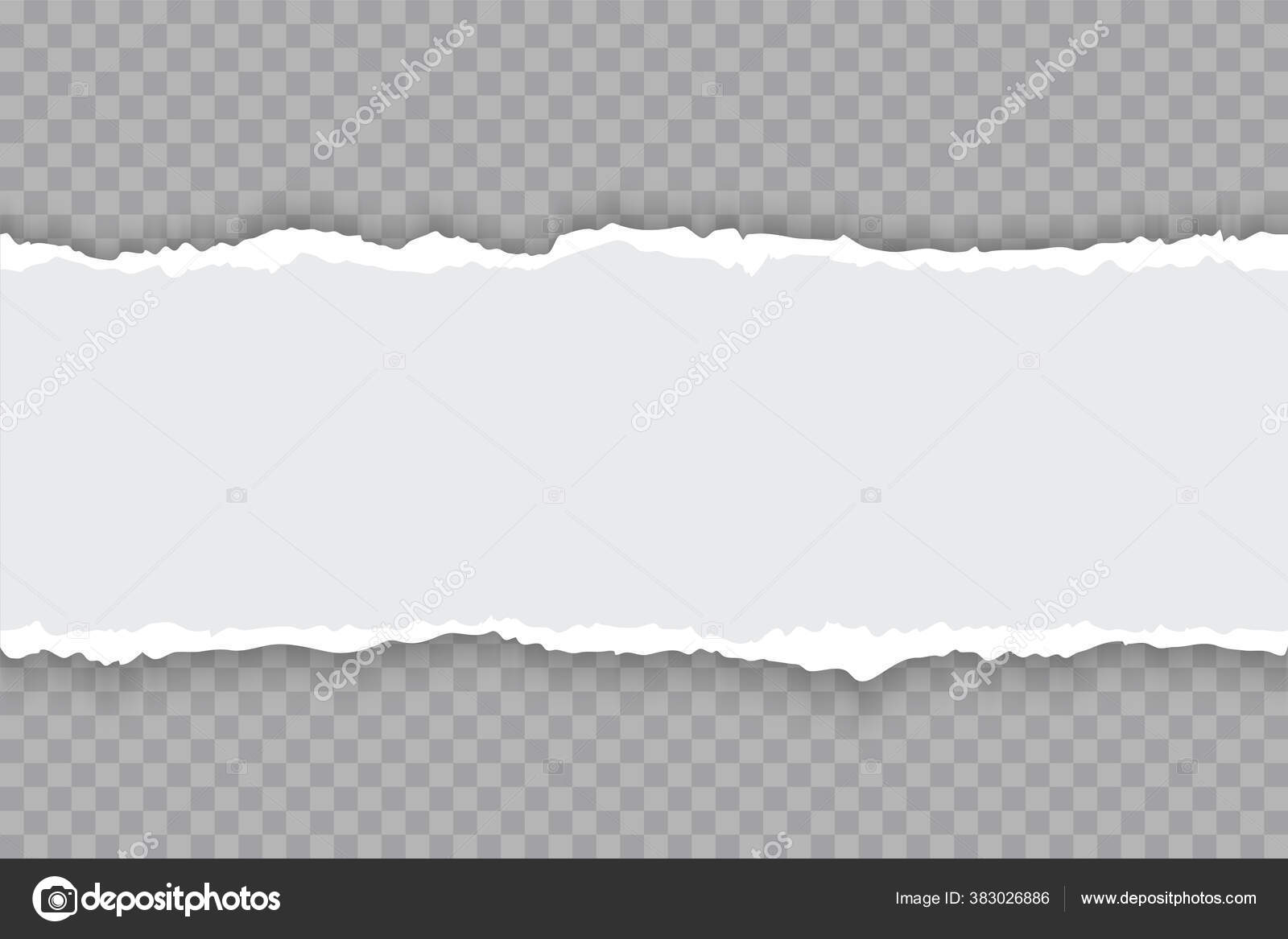 Papel roto con bordes rasgados ilustración vectorial realista Vector de ...