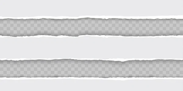 Papel roto con bordes rasgados ilustración vectorial realista Vector de ...