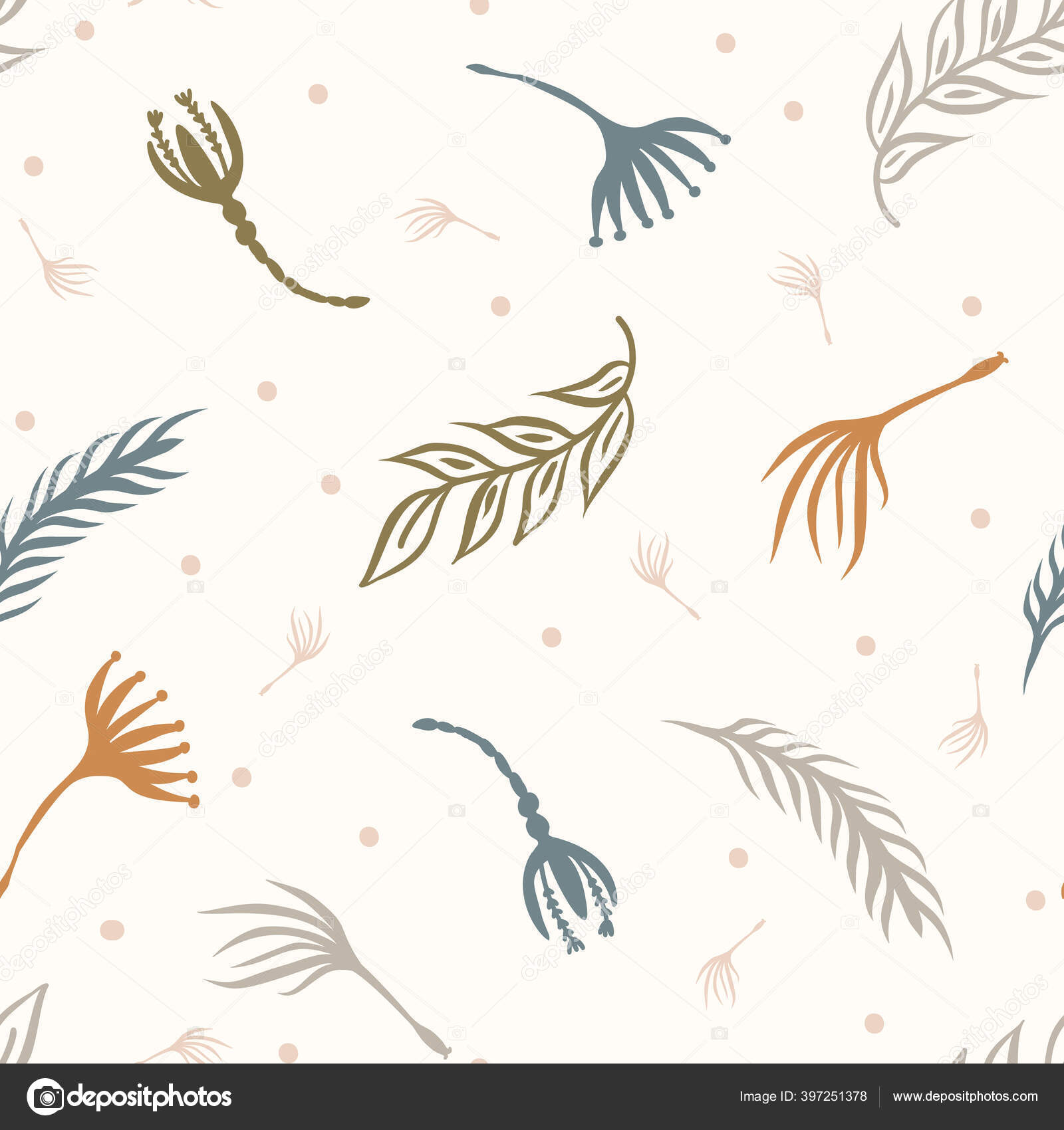 Neutral Baby Pattern Wallpaper