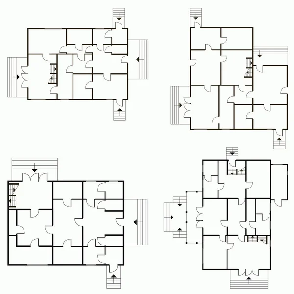 Architectural blueprint in top view background. Vector technical ...