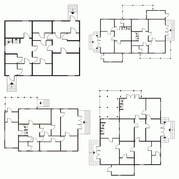 Architectural Blueprint Top View Background Vector Technical Project ...