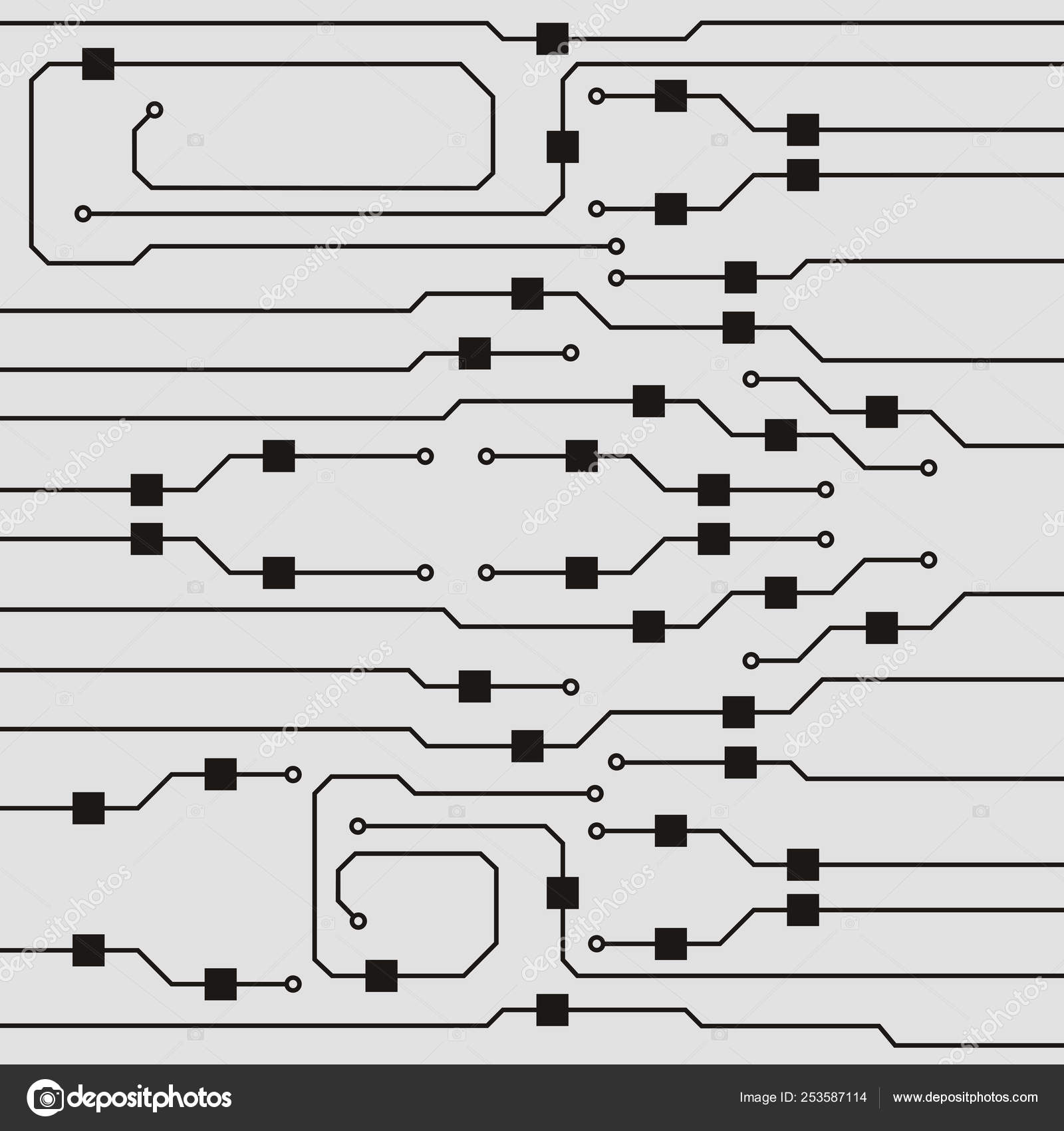 Vector Circuit Board Background Abstract Flat Circuit Board Illustration Stock Vector By