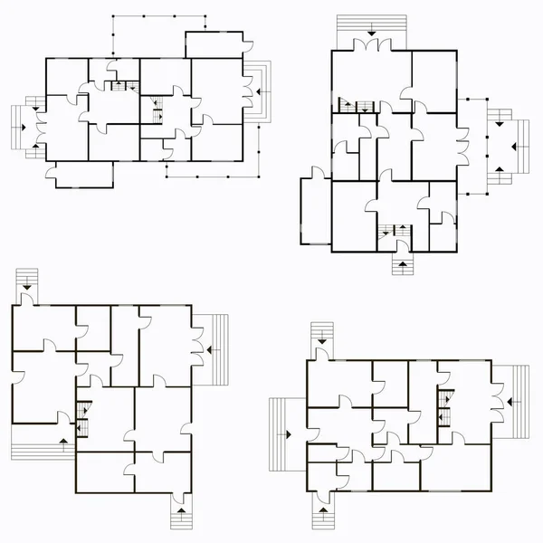 Architectural blueprint in top view background. Vector technical ...