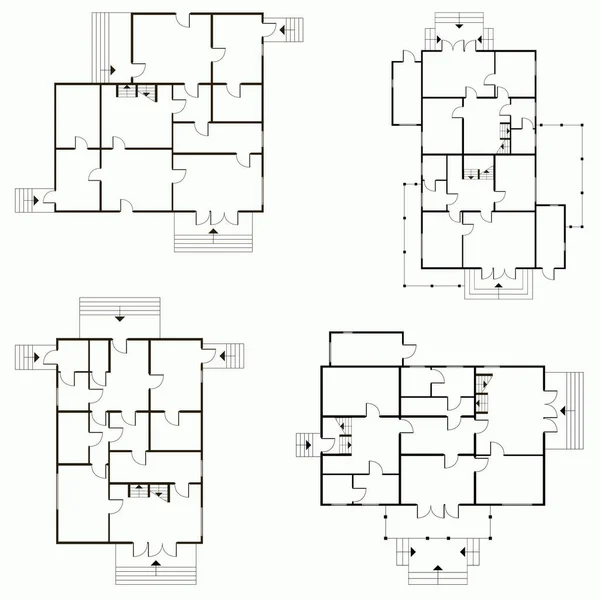 Architectural blueprint in top view background. Vector technical ...
