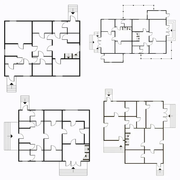 Architectural blueprint in top view background. Vector technical ...