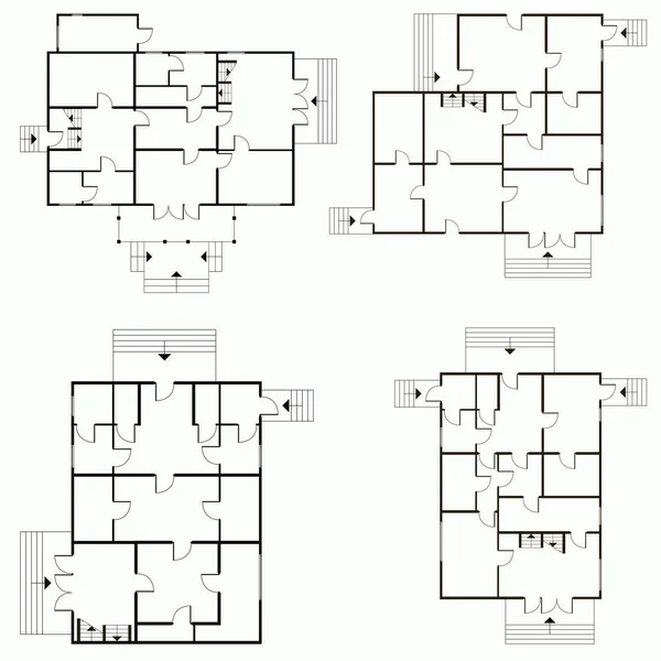 Architectural blueprint in top view background. Vector technical ...