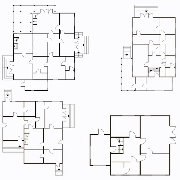 Architectural blueprint in top view background. Vector technical ...
