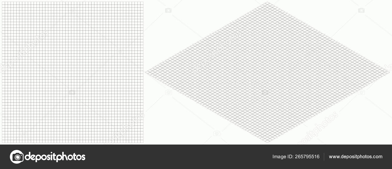 Vector illustration of isometric grid background. Simple rhombus graph ...