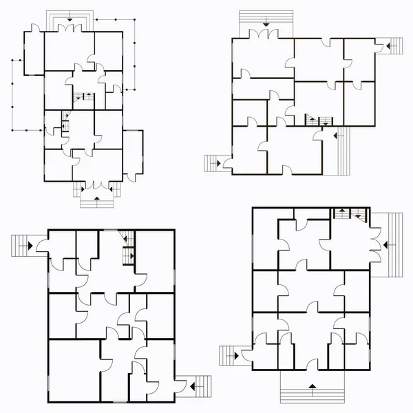 Architectural blueprint in top view background. Vector technical ...