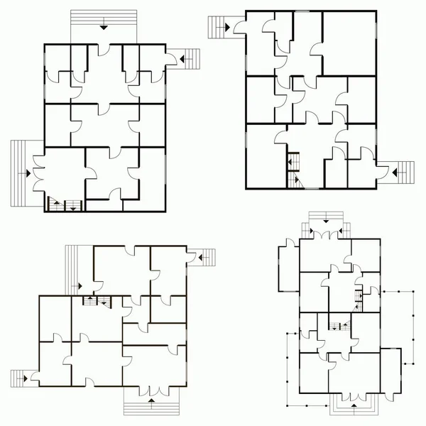 Architectural Blueprint Top View Background Vector Technical Project ...