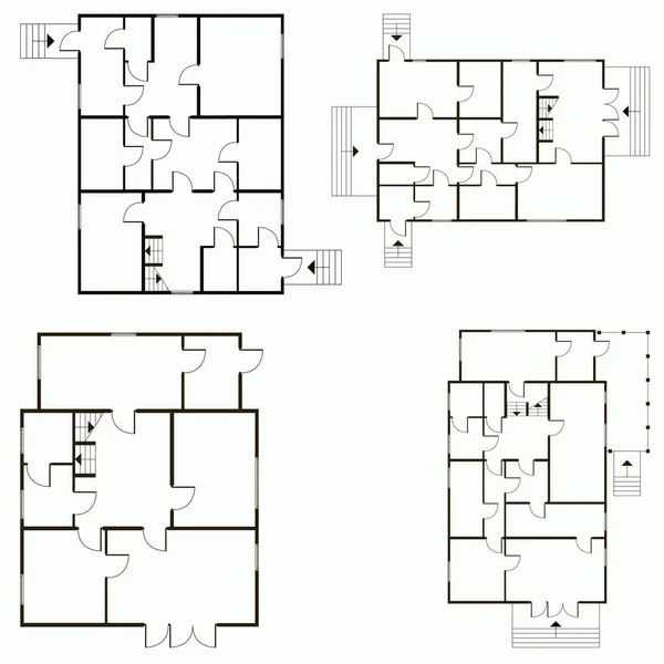 Architectural blueprint in top view background. Vector technical ...