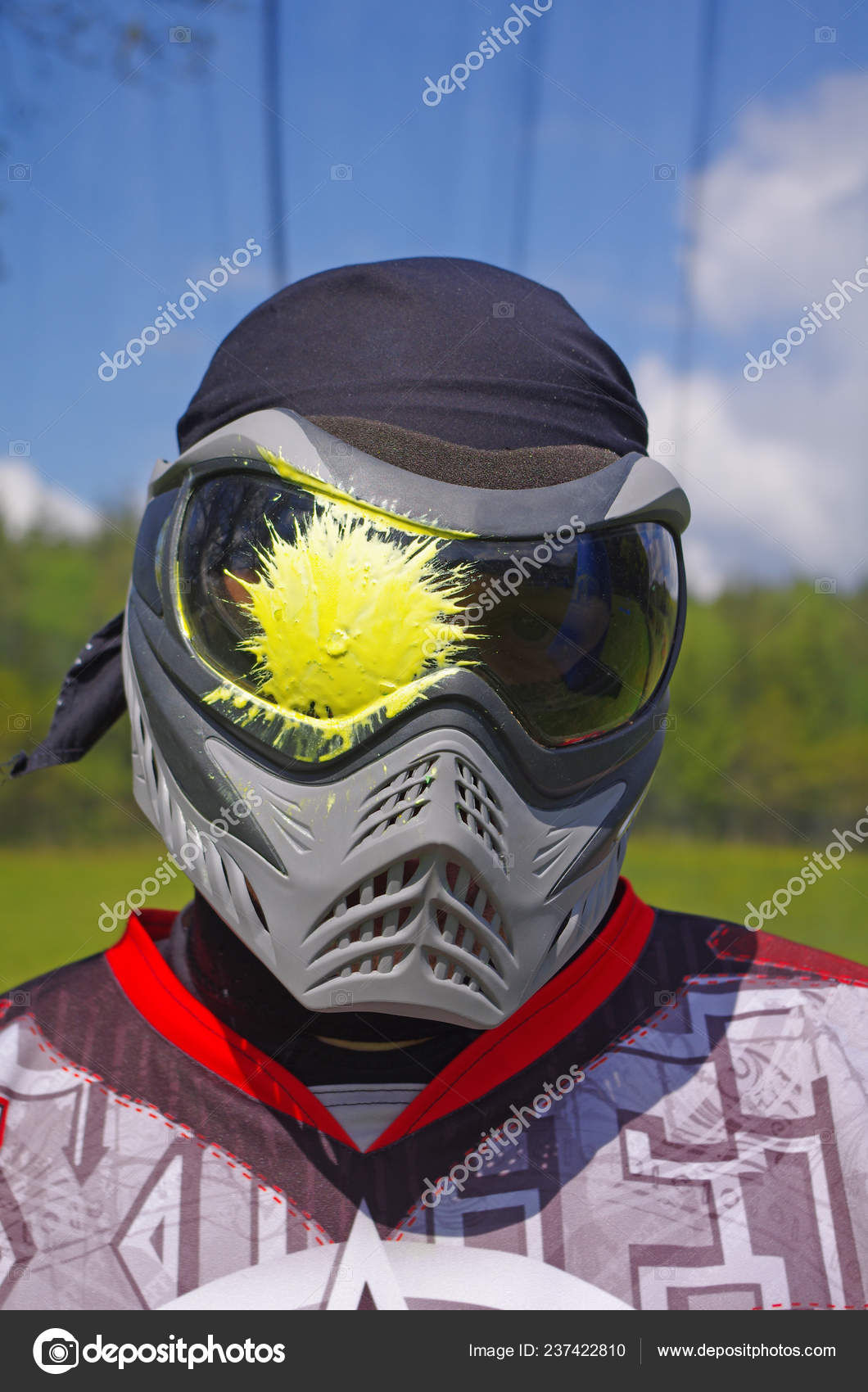 Paintball Splat On Mask