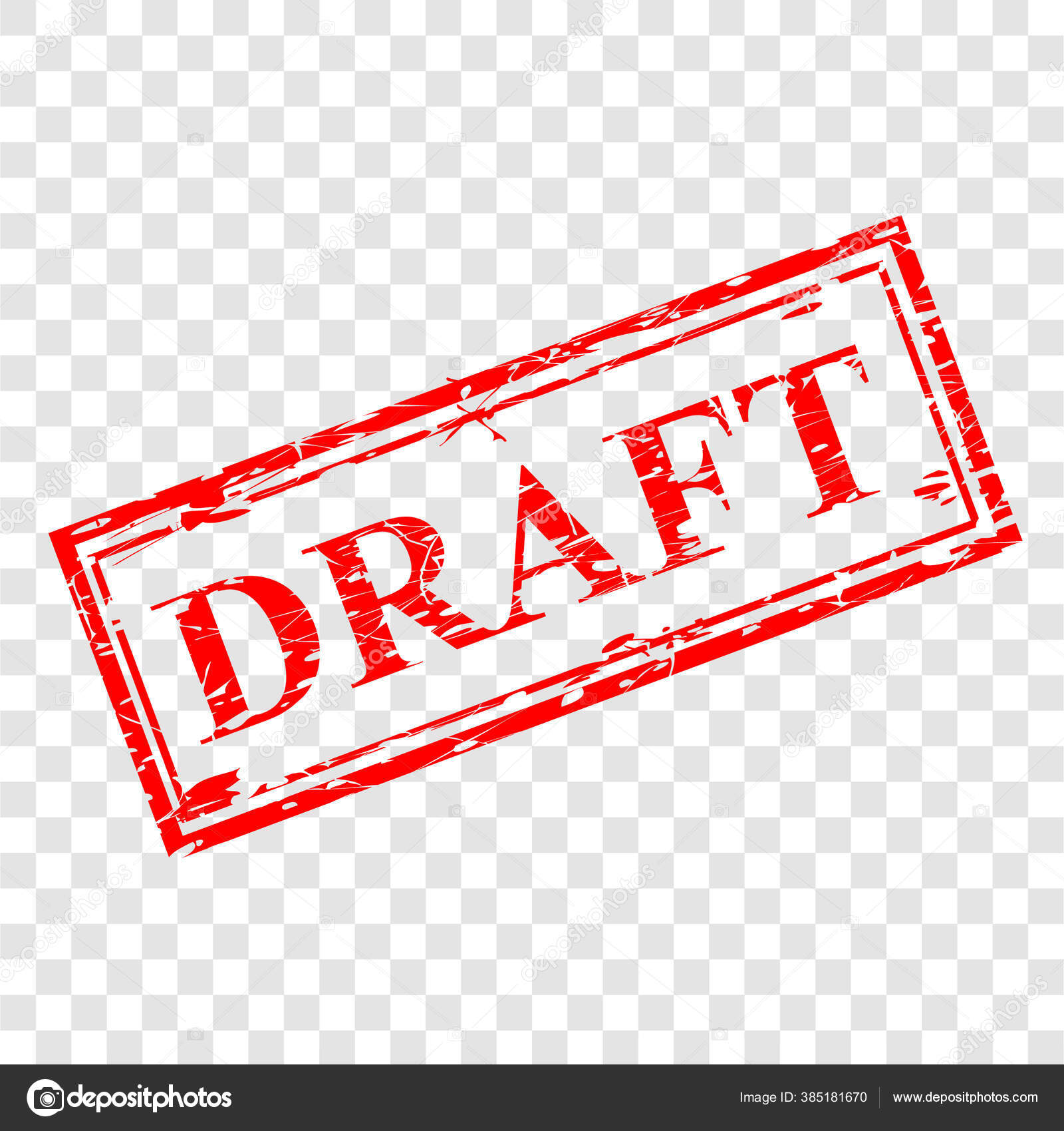 Rubber Stamp Draft Transparent Effect Background Stock Vector by ...