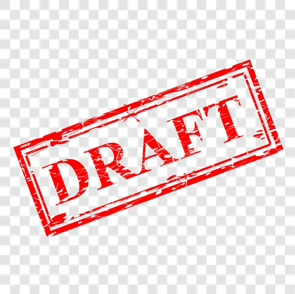 Simple Red Scratch Rubber Stamp Draft Transparent Effect Background ...