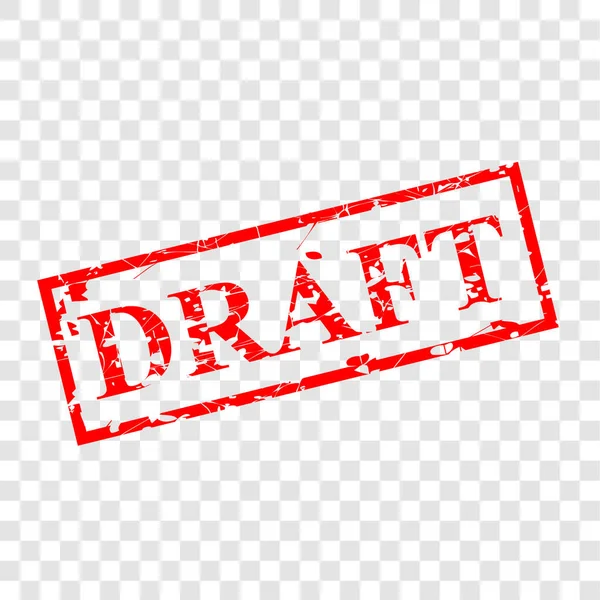 Simple Red Scratch Rubber Stamp Draft Transparent Effect Background ...