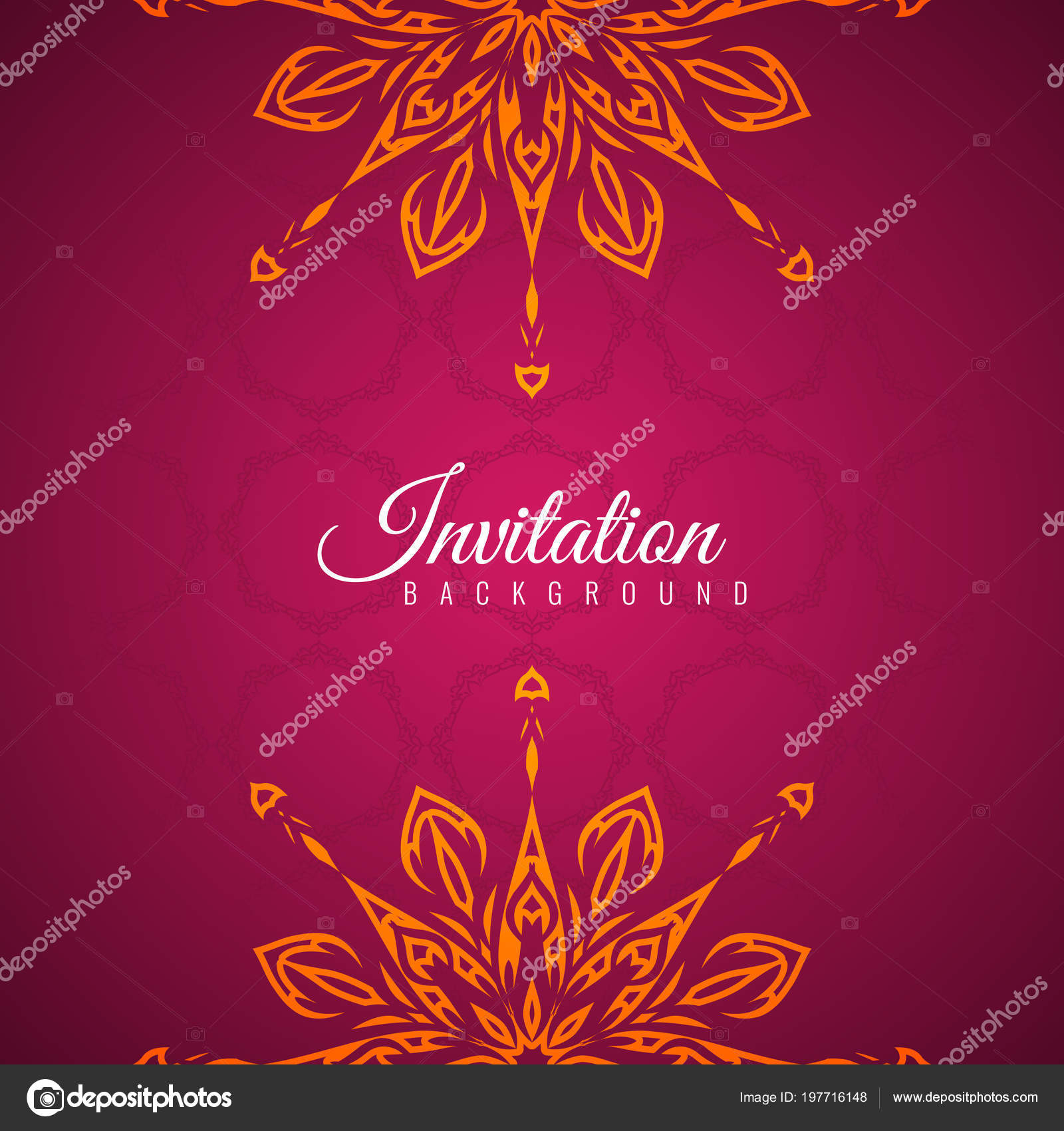 Abstract Decorative Invitation Background Design Stock Vector Image by ...