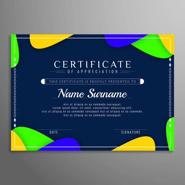 Abstract Colorful Certificate Background Stock Vector Image by ...