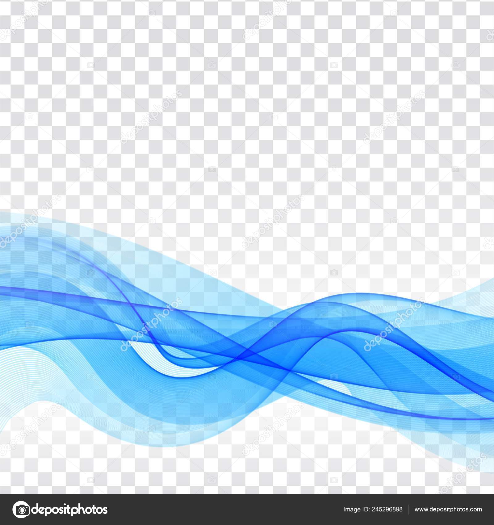 Blue Wave Modern Transparent Background Stock Vector Image by ...