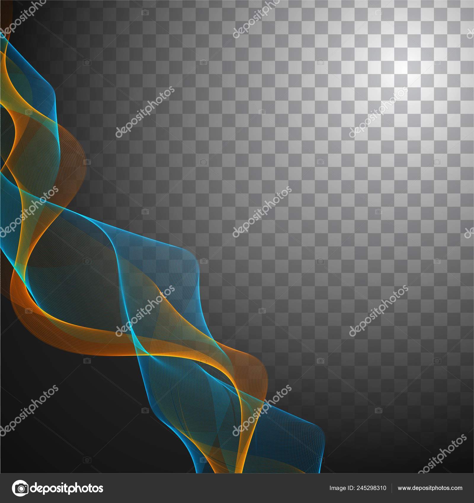 Modern Wave Design Transparent Background Stock Vector Image by ...