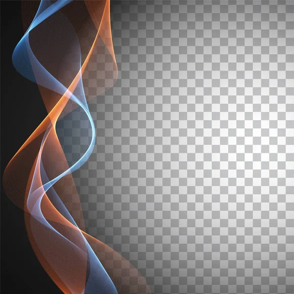 Abstract yellow wave design on transparent background Stock Vector by ...