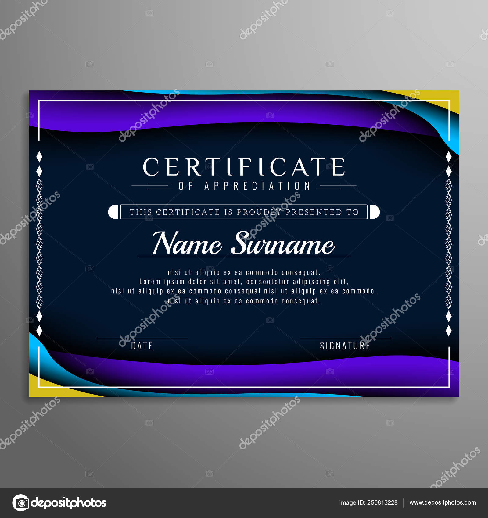 Abstract colorful certificate background design Stock Vector Image by ...
