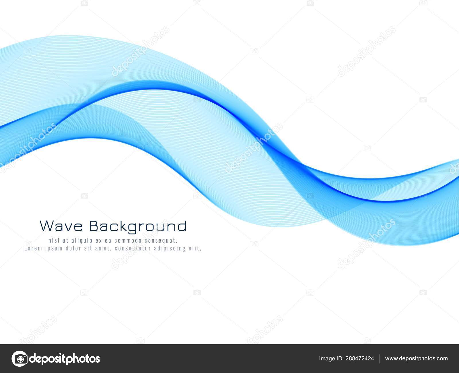 Blue wave elegant background Stock Vector Image by ©Creativehat #288472424