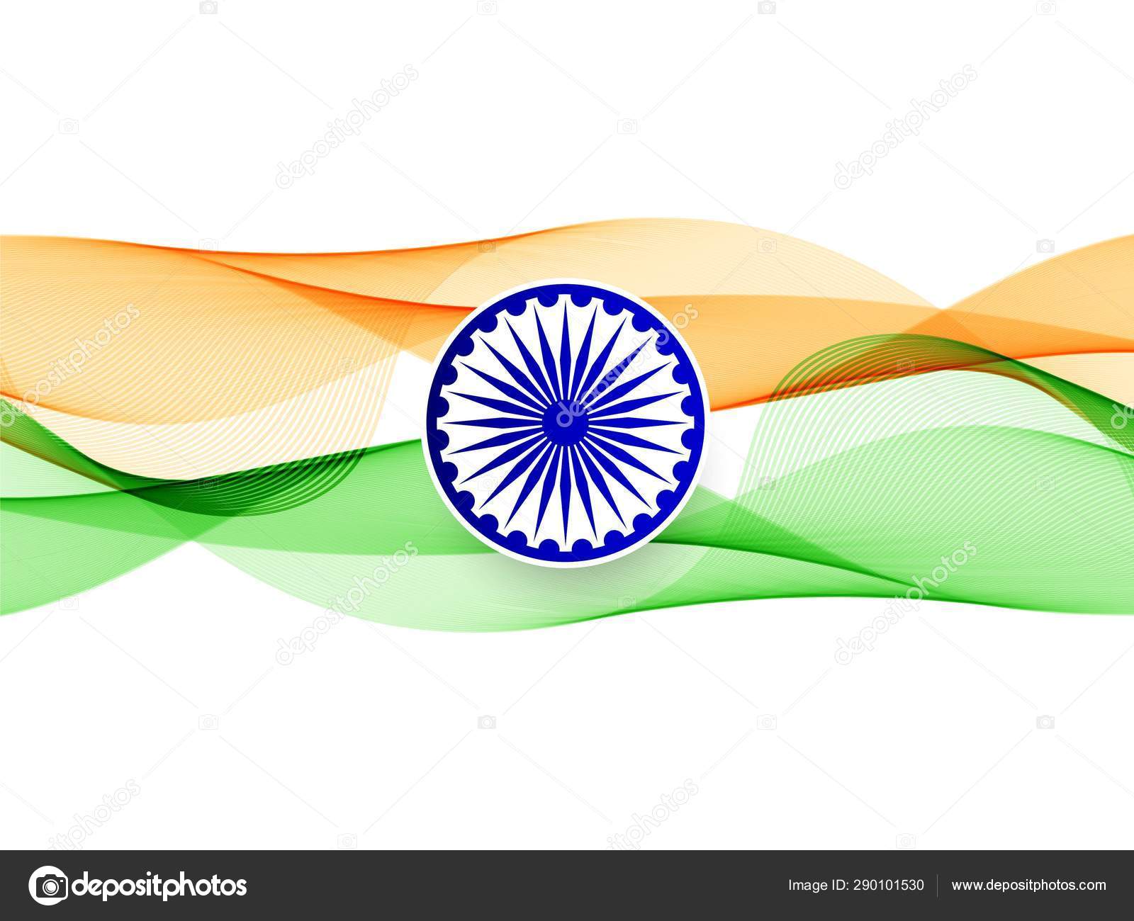 Abstract wavy Indian flag design background Stock Vector by ...