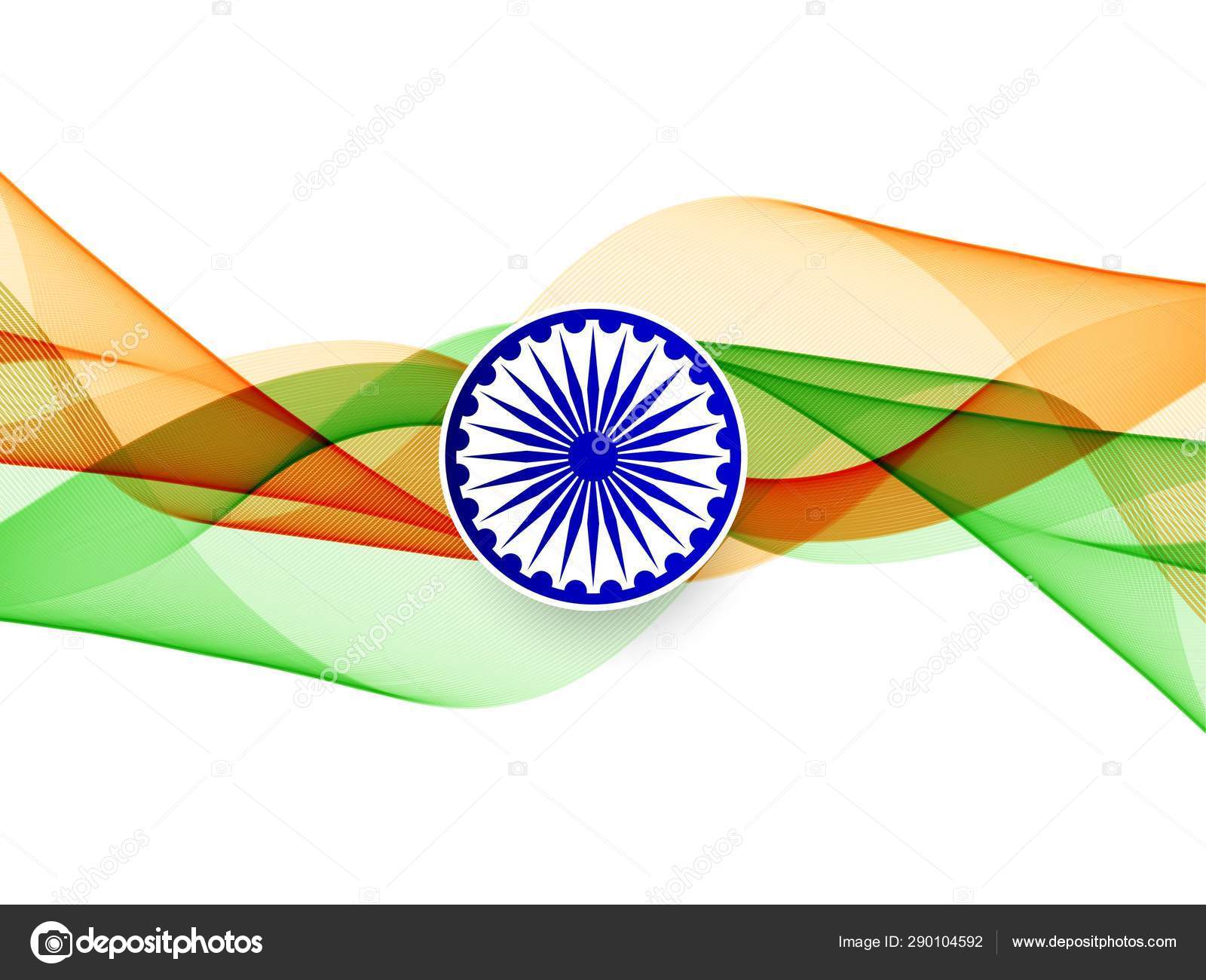 Abstract wavy Indian flag design background Stock Vector by ...