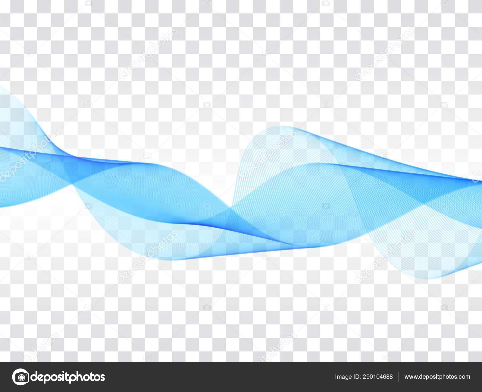 Blue wave transparent background Stock Vector by ©Creativehat 290104688